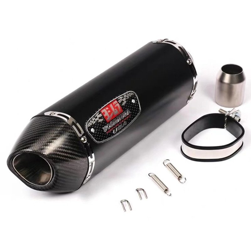 Motorcycle For Yoshimura Exhaust Muffler real Carbon Fiber Pipe For ...